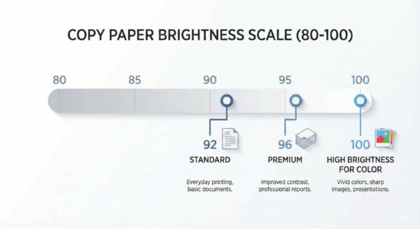 Copy Paper Brightness Scale: 92 vs 96 vs 100