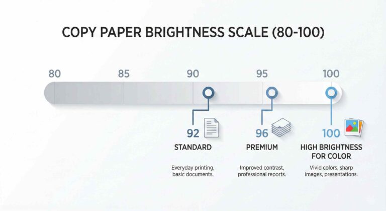Copy Paper Brightness Scale: 92 vs 96 vs 100